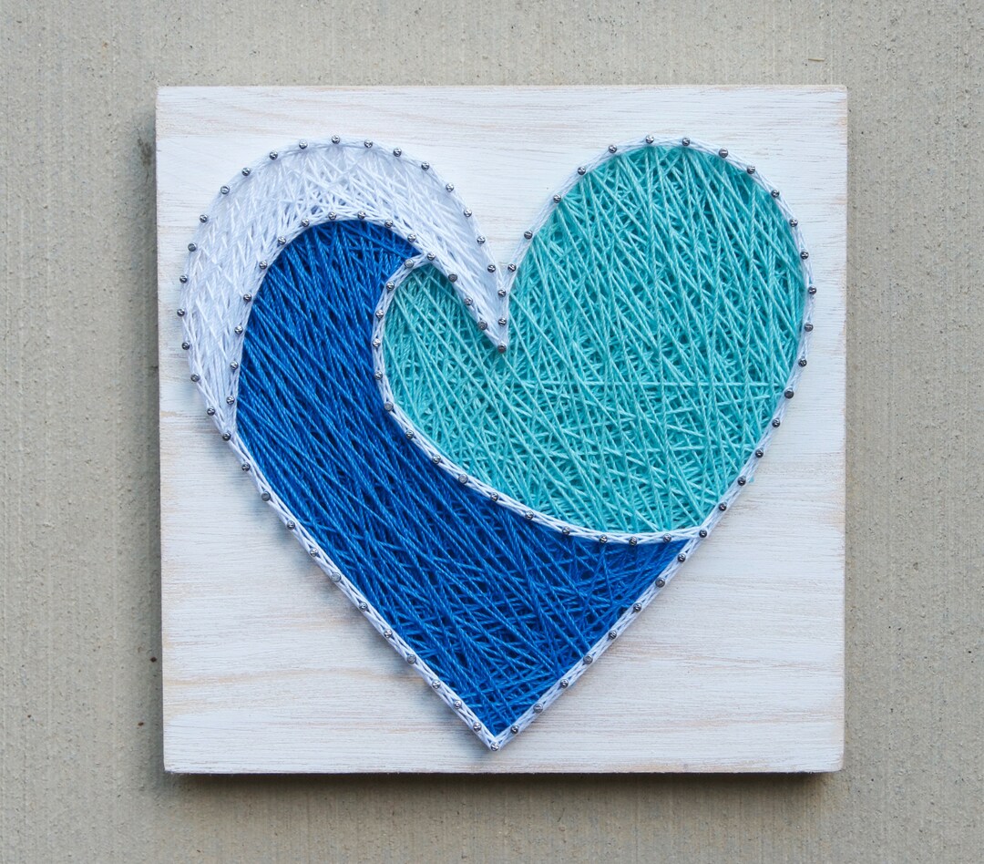 Wave String Art Beach House Decor Beach Decor Nautical - Etsy