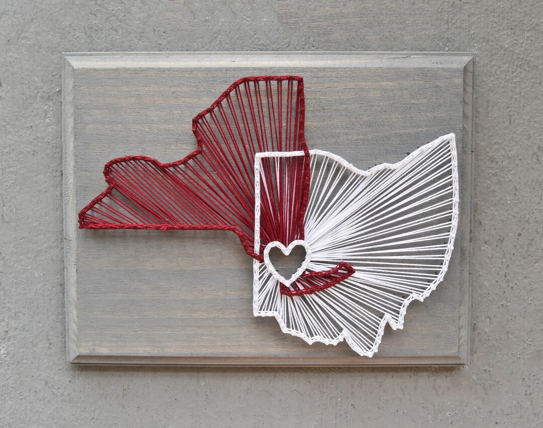 State String Art Two State String Art Home Decor College - Etsy