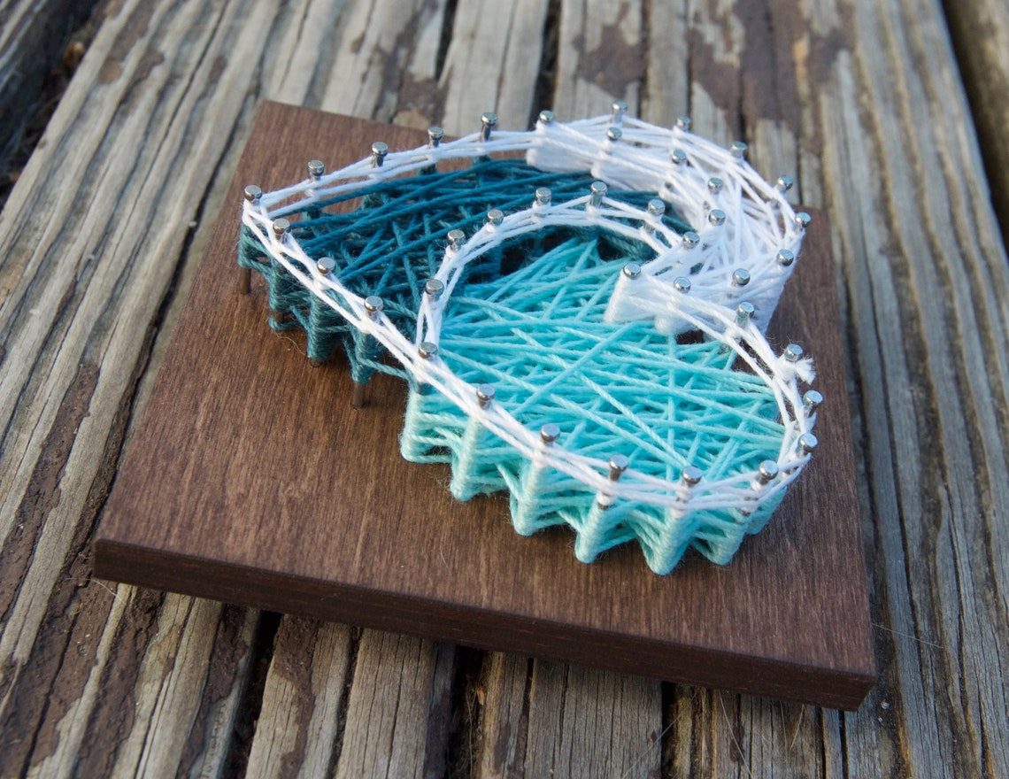 Wave String Art MAGNET Beach House Decor Beach Decor - Etsy