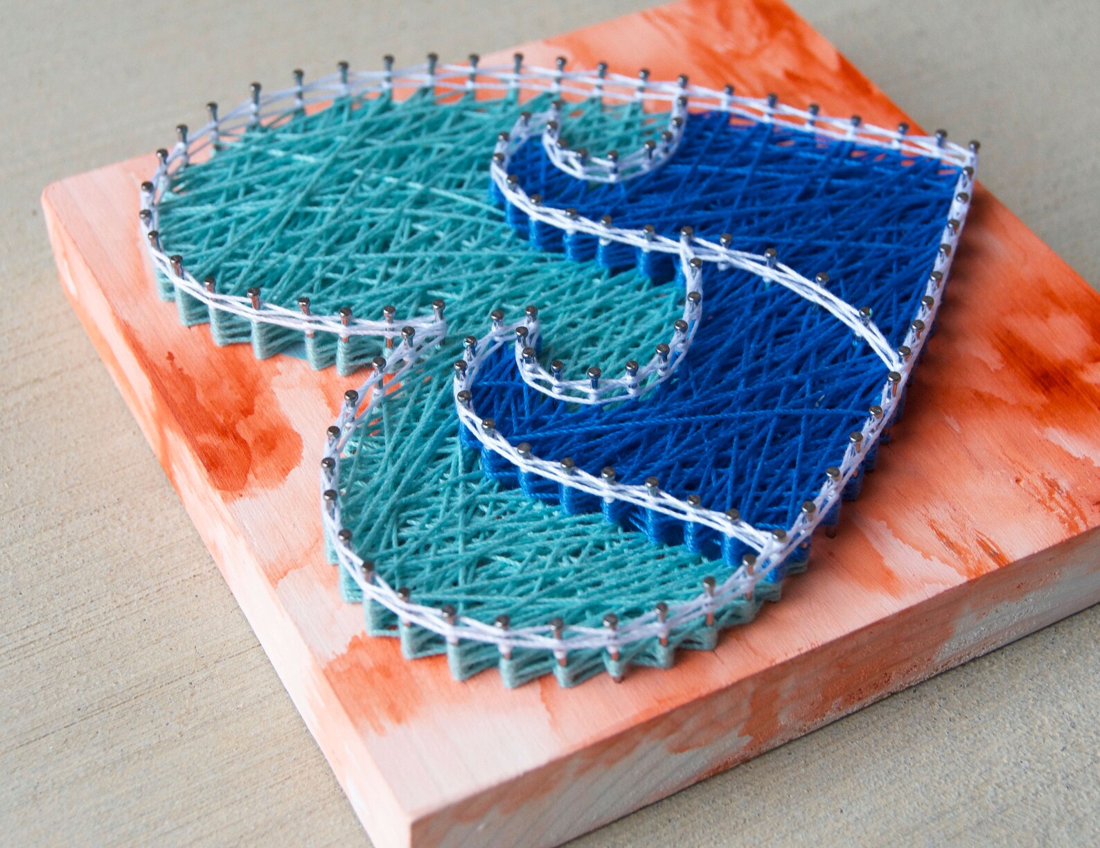 Wave String Art Beach House Decor Beach Decor Nautical | Etsy