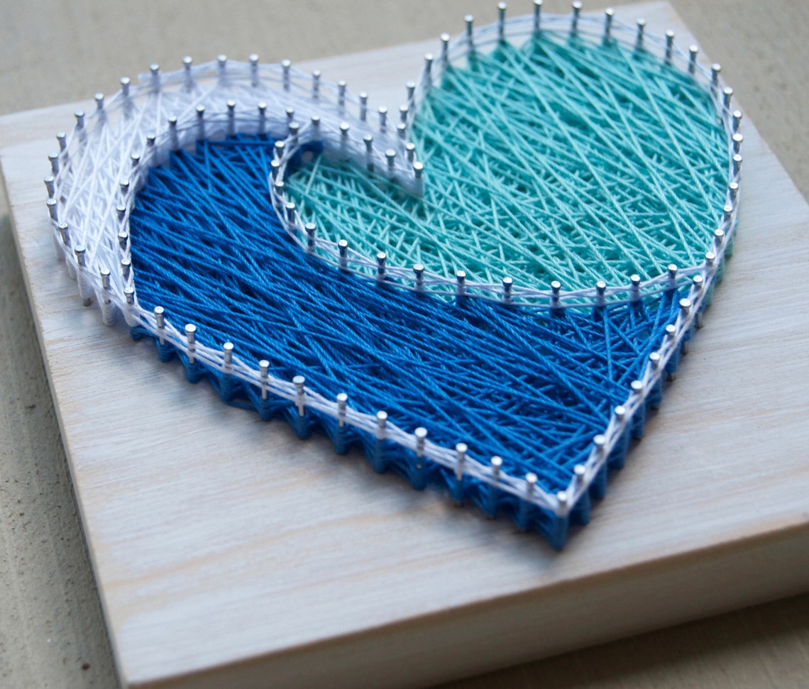 Wave String Art Beach House Decor Beach Decor Nautical - Etsy