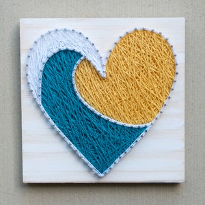 Wave String Art Beach House Decor Beach Decor Nautical | Etsy