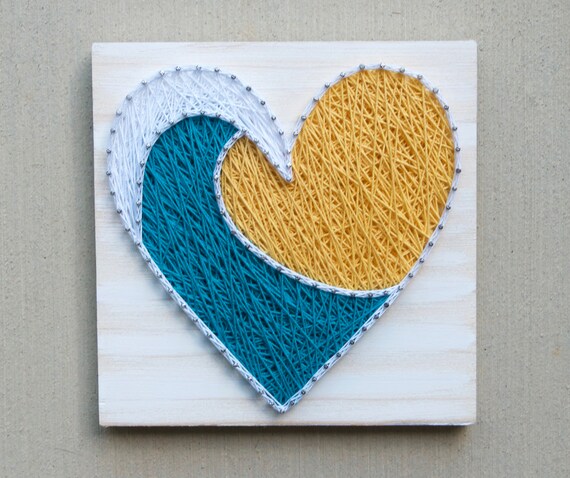 Wave String Art Beach House Decor Beach Decor Nautical | Etsy