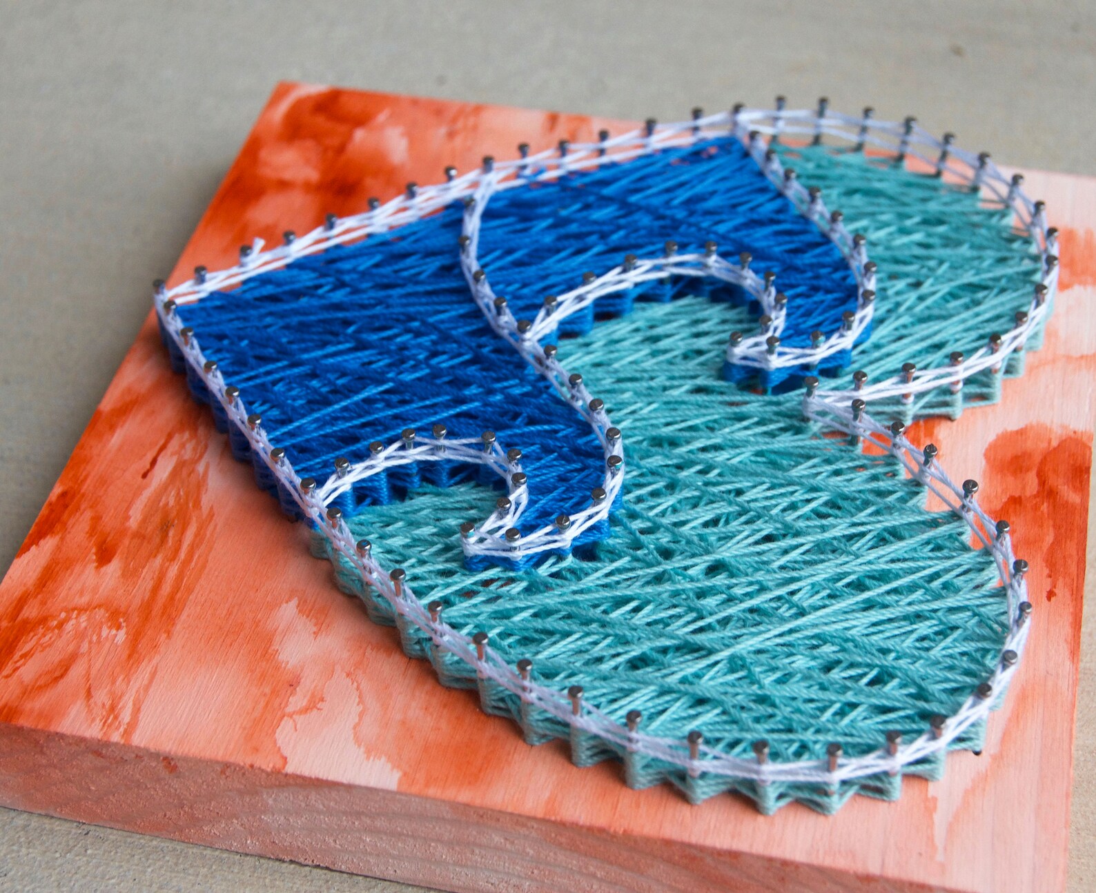 Wave String Art Beach House Decor Beach Decor Nautical | Etsy