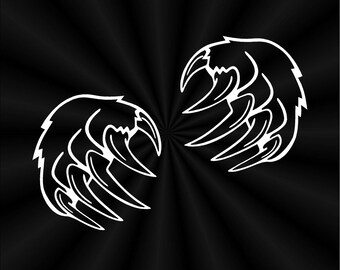 Bear Claw Sticker - Etsy