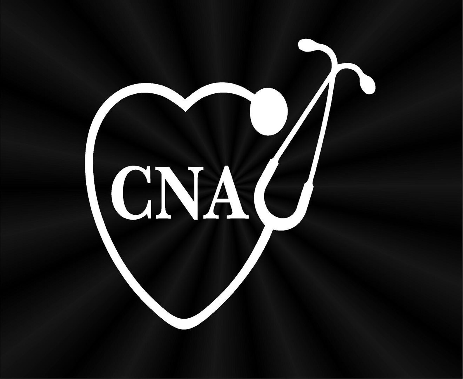 CNA Decals Nursing Stethoscope Car Wall Vinyl Window | Etsy