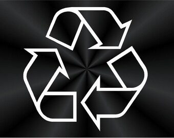 Recycle Environmental Awareness Vinyl Decal / Rub on Sticker - Etsy
