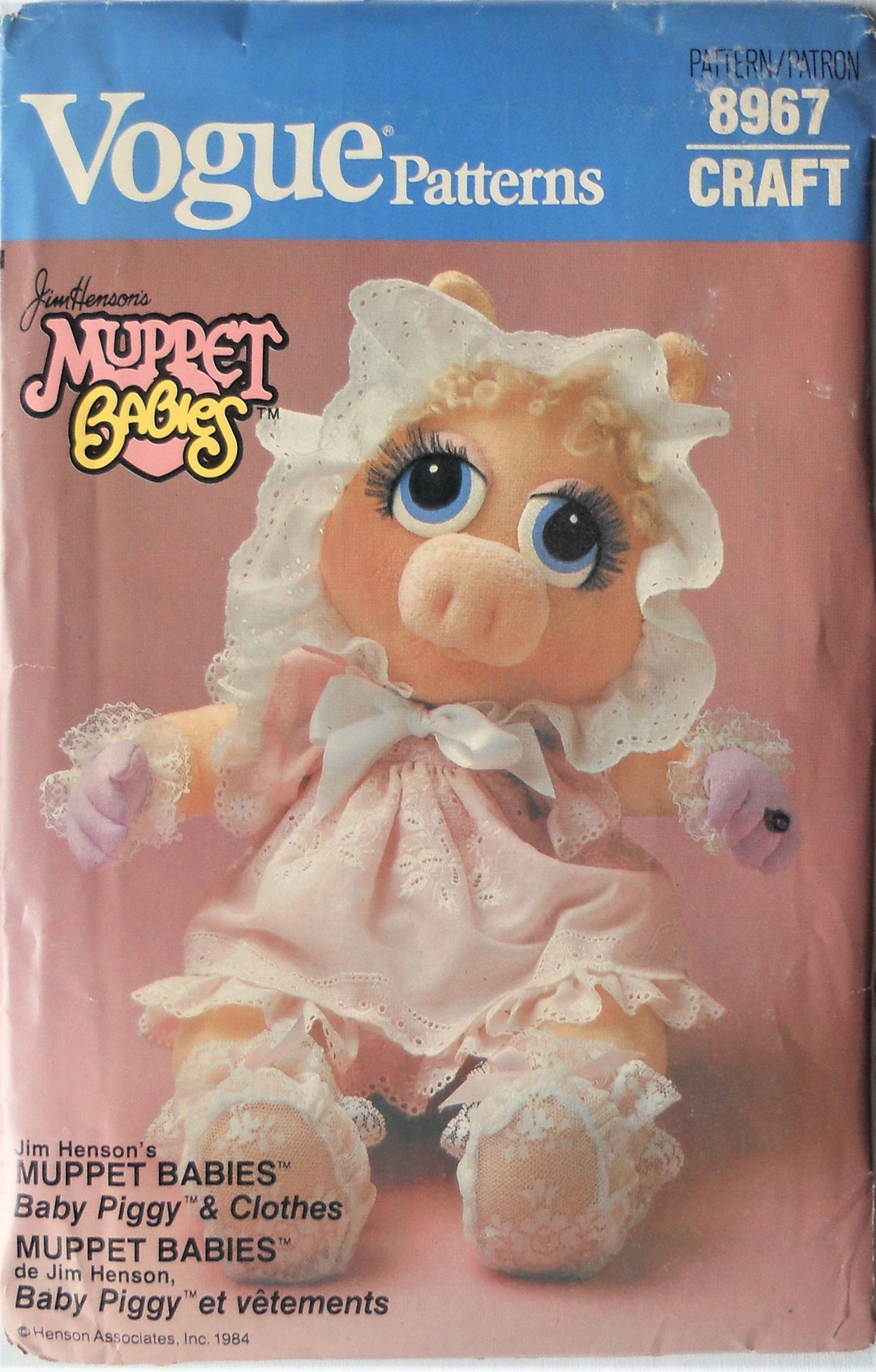Vogue 8967. Vogue 9179 Miss Piggy Doll Pattern. Muppet Babies Miss ...