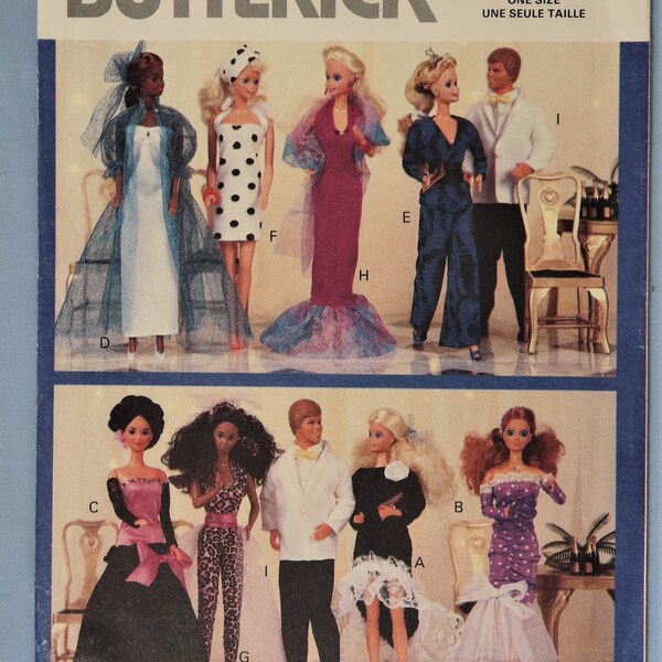Butterick Barbie Doll Clothes Patterns - Etsy