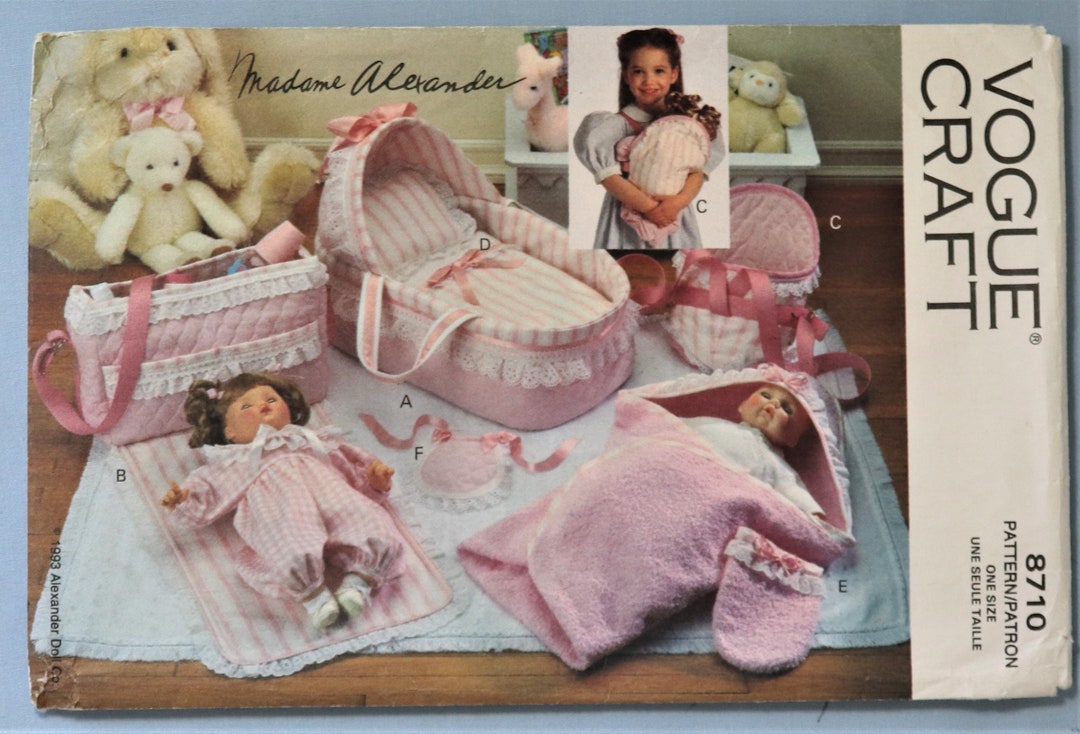 Vogue 8710. Baby Doll Accessories Pattern. 14 Inch Baby Doll - Etsy