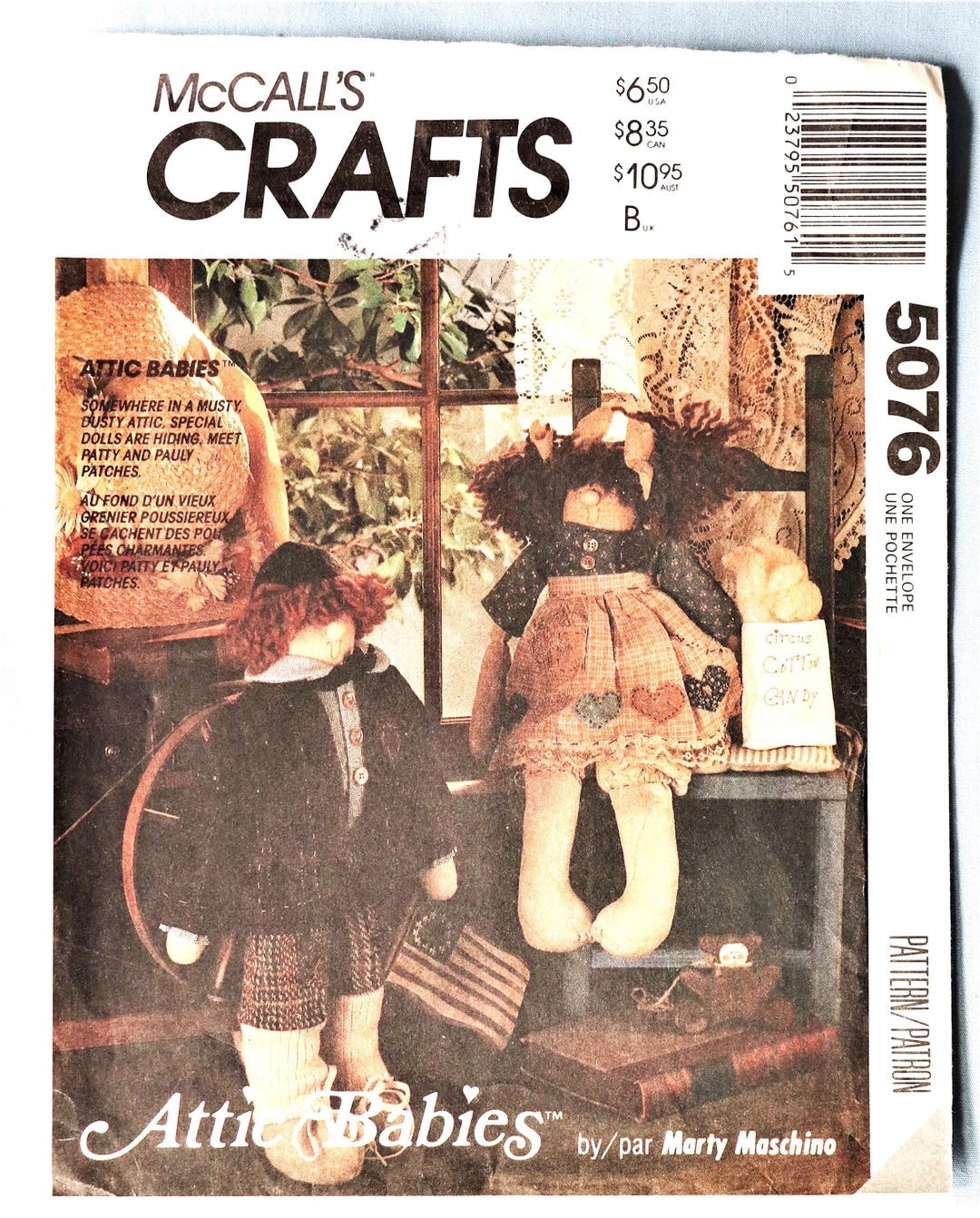 Mccall's 5076. Attic Babies Dolls and Clothes Pattern. Patty and Pauly ...