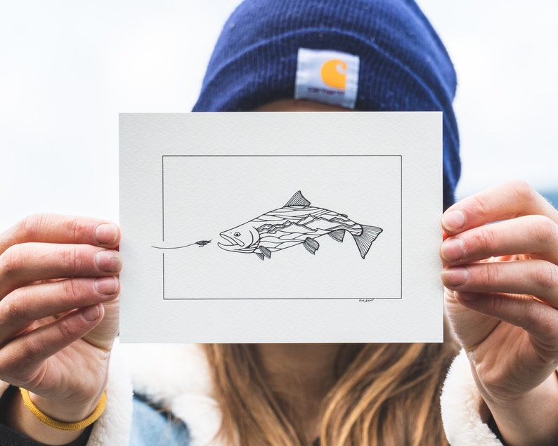 Dolly Varden Art Print Alaska Fish Art Fly Fishing Art - Etsy