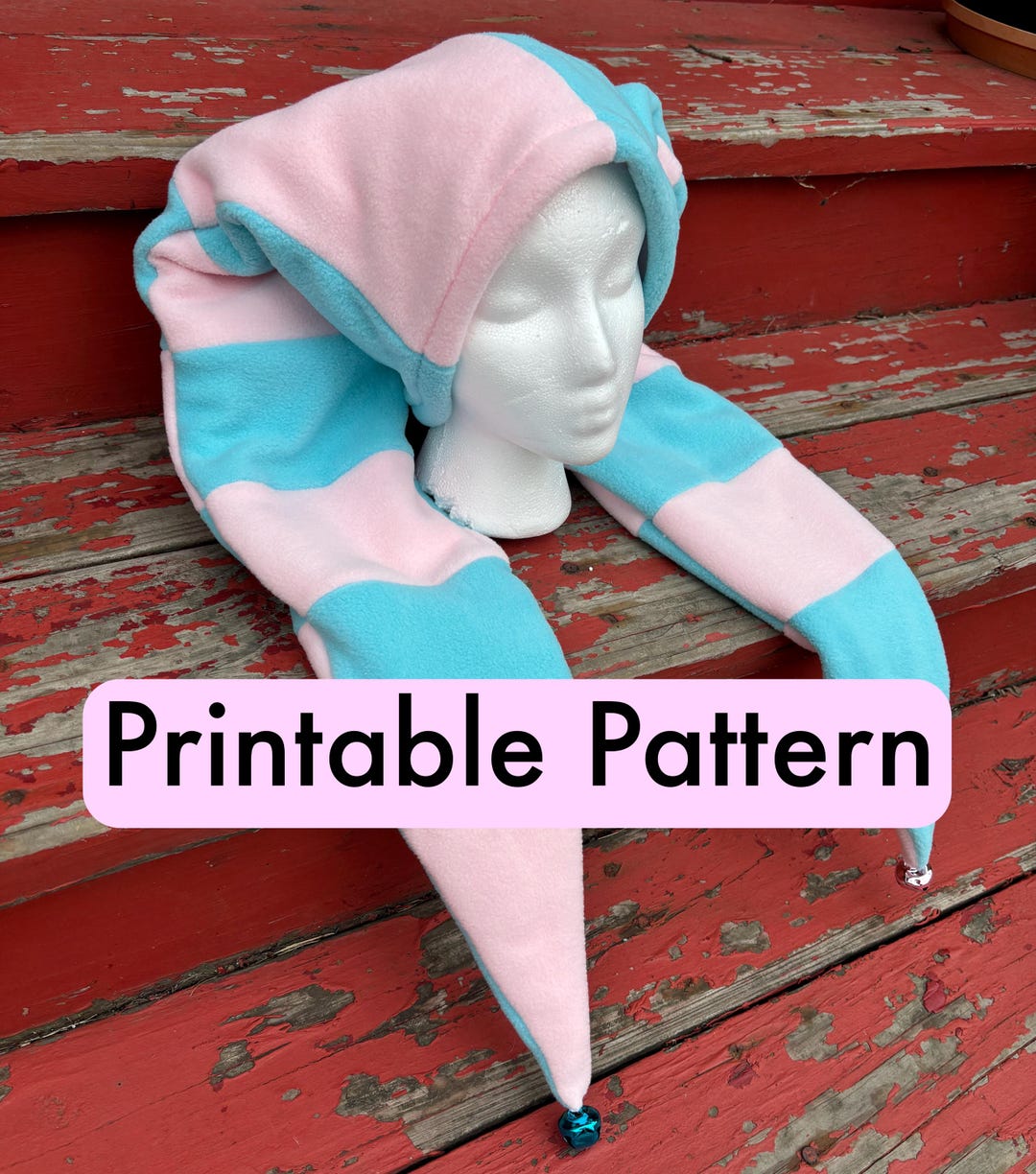 Jester Hat Printable Pattern and Tutorial (digital Download) - Etsy