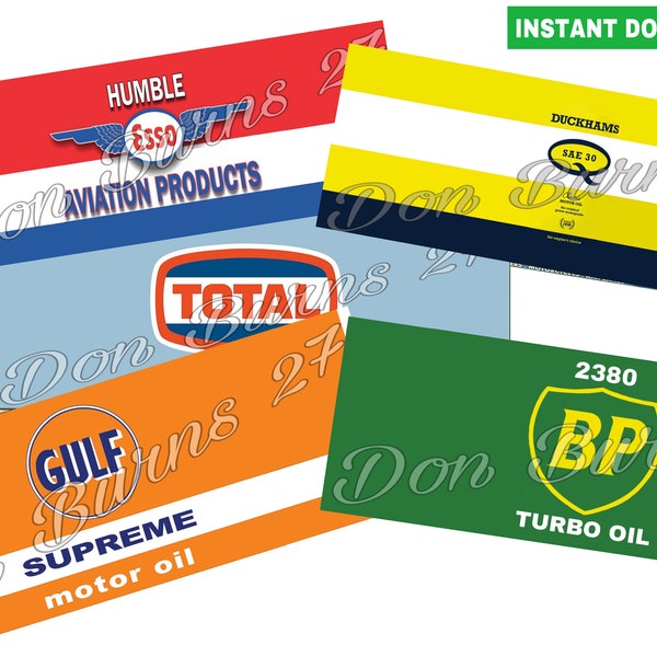 Motor Oil Can Labels - Etsy