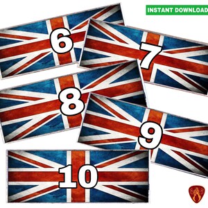 Union Jack Tin Can Labels for Table Decoration Street Party Labels Set ...