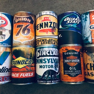 Vintage Motor Oil Can Labels Set of 5 Printable Digital Prints Instant ...