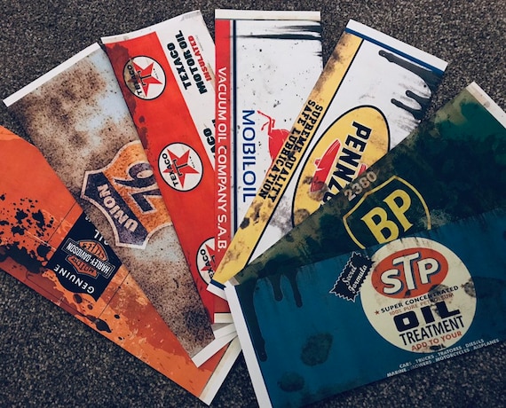 Vintage Oil Can Labels