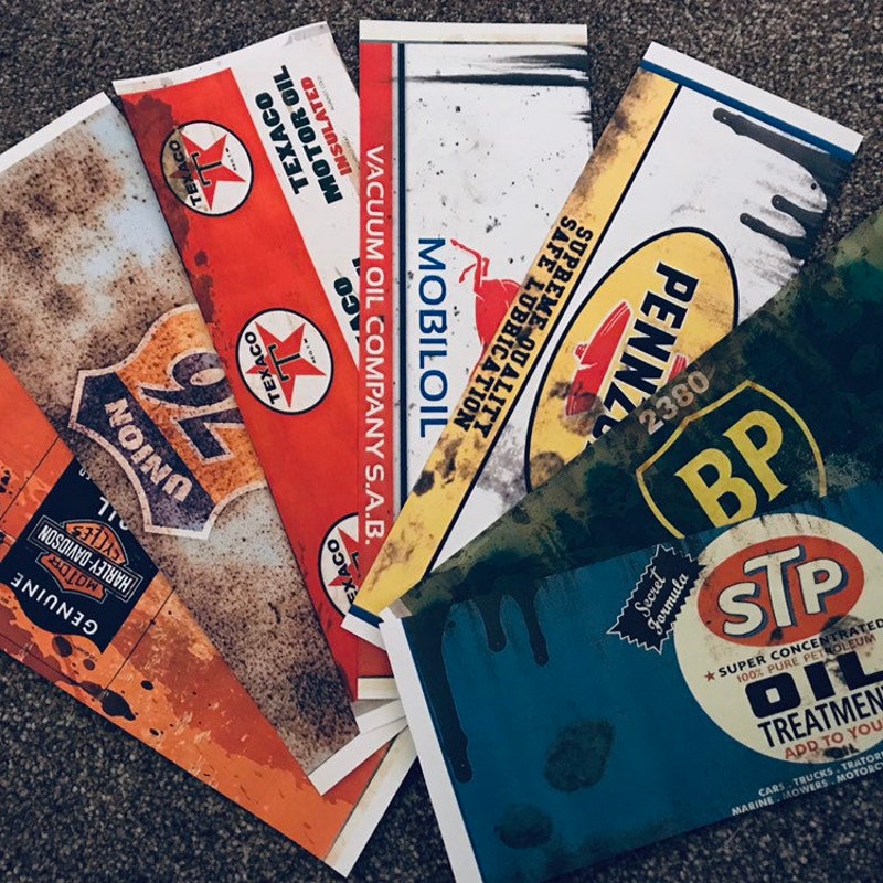 Motor Oil Can Labels - Etsy