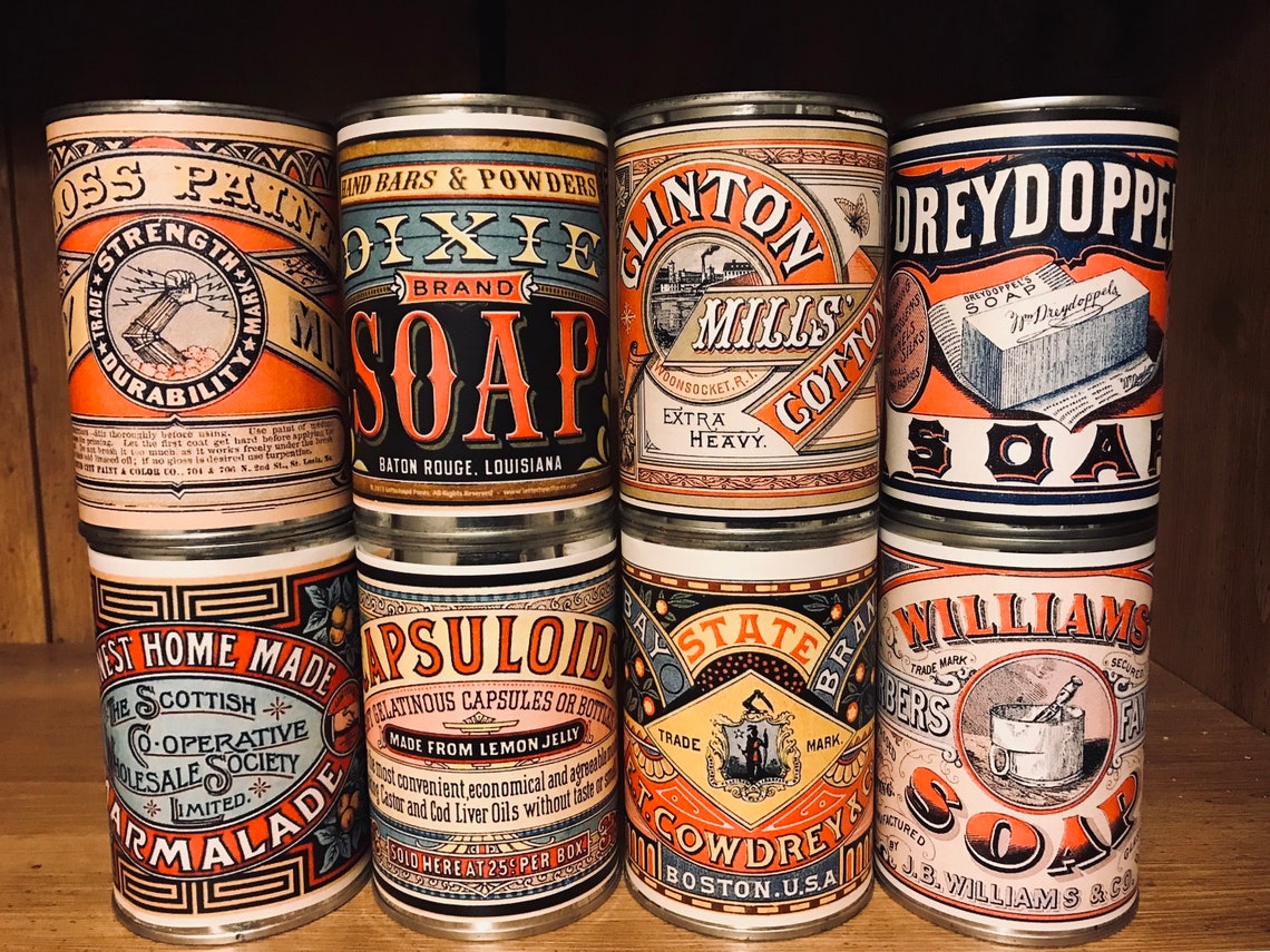 Printable Vintage Food Tin Can Labels Print Fruit Vegetable - Etsy