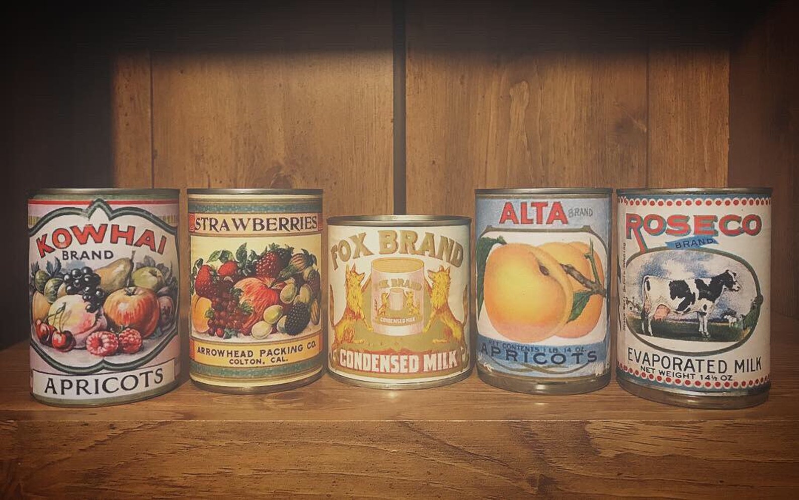 Vintage Food Cans Rustic Tins Retro Tin Can Replica Display | Etsy UK