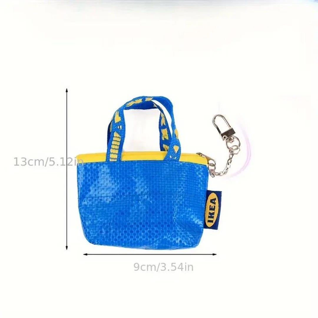 IKEA Bag Keychain Official KNÖLIG Shopping Bag Keyring Real Ikea Blue ...