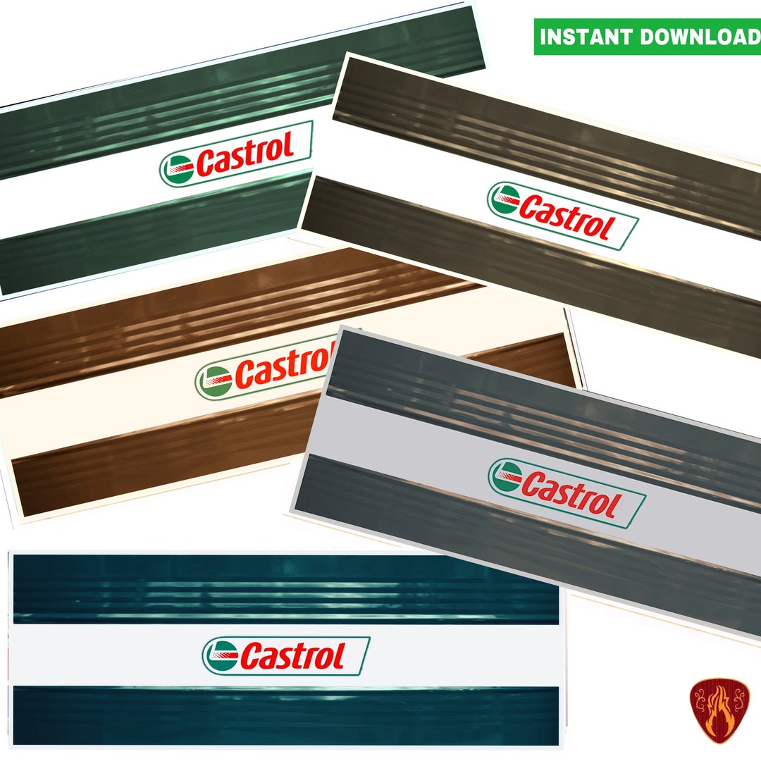 Castrol Motor Oil Can Labels Digital Download 5 Labels Instant Download ...