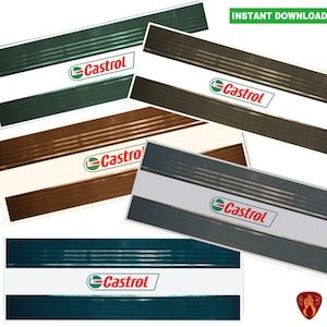 Castrol Motor Oil Can Labels Digital Download 5 Oil Can Labels Instant ...