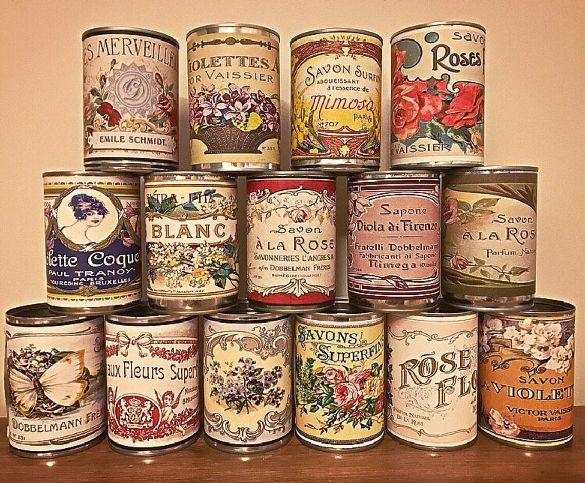 Vintage Food Labels Tin Can California Fruit and Veg Labels Grape Label ...