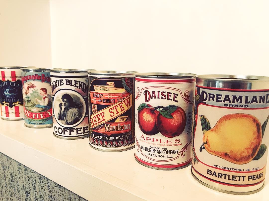 10 Vintage Food Can Labels Fruit Vegetables Milk Coffee Prints - Etsy UK
