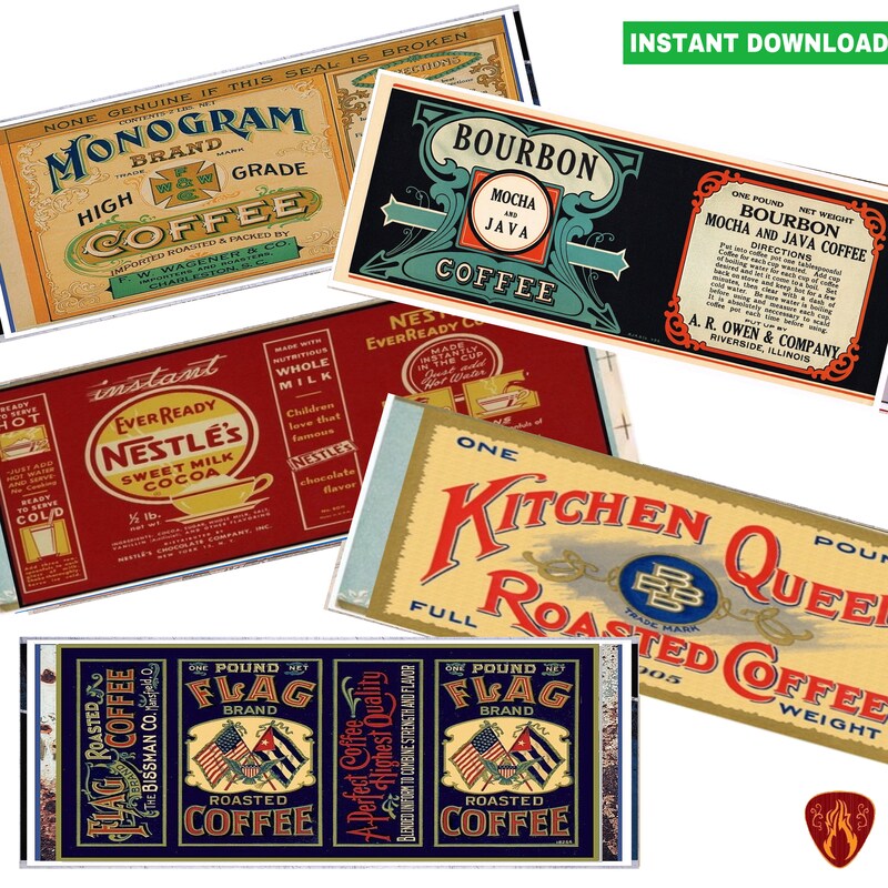 Vintage Coffee Label - Etsy