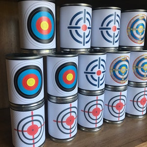 Shooting Target Labels for Tin Cans Nerf Gun Archery Shoot Em up ...