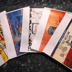 Motor Oil Can Labels Prints Rustic Petrol Motoring Racing Diesel Print ...