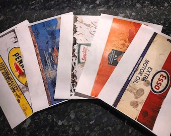 Replica Motor Oil Labels Prints Rustic Petrol Motoring Racing | Etsy