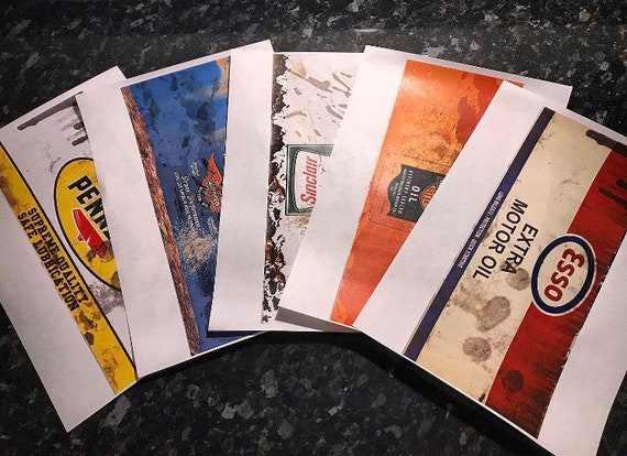 Vintage Oil Can Labels