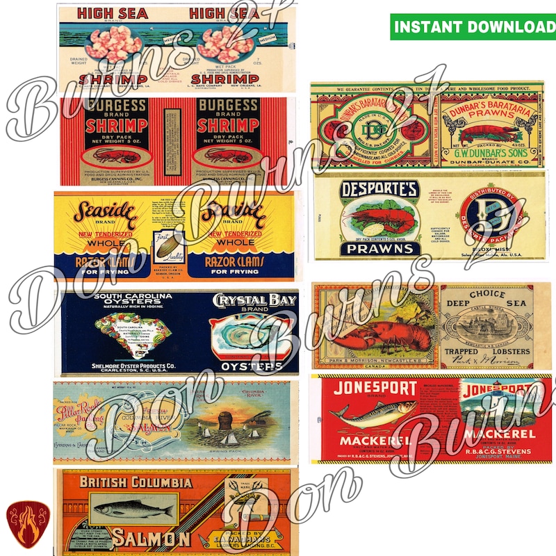 Salmon Labels - Etsy