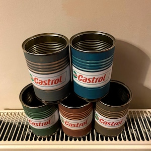 Castrol Motor Oil Can Labels Digital Download 5 Oil Can Labels Instant ...