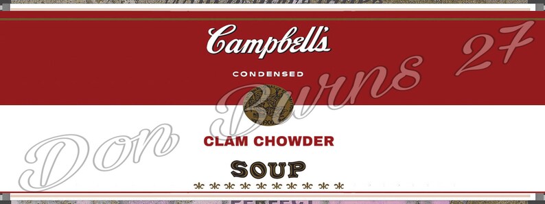 Campbells Soup Tin Can Labels Set of 5 Printable Digital Red | Etsy