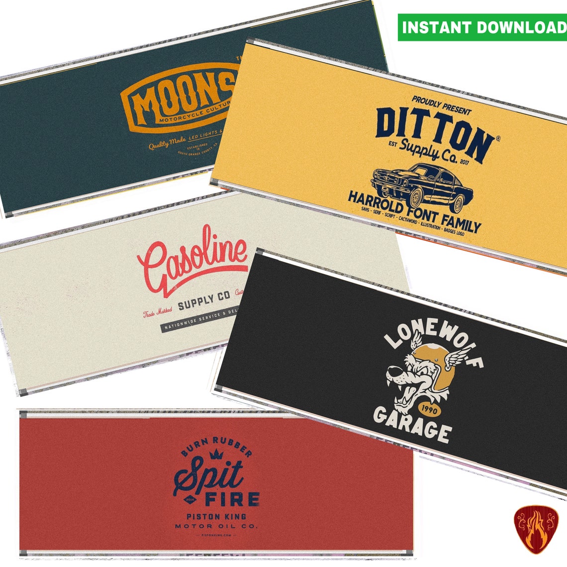Set of 5 Printable Motor Oil Labels Digital Prints Instant - Etsy