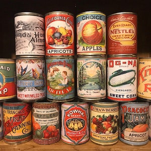 10 Printable Food Labels for Cans Fruit and Vegetable Labels Canned ...