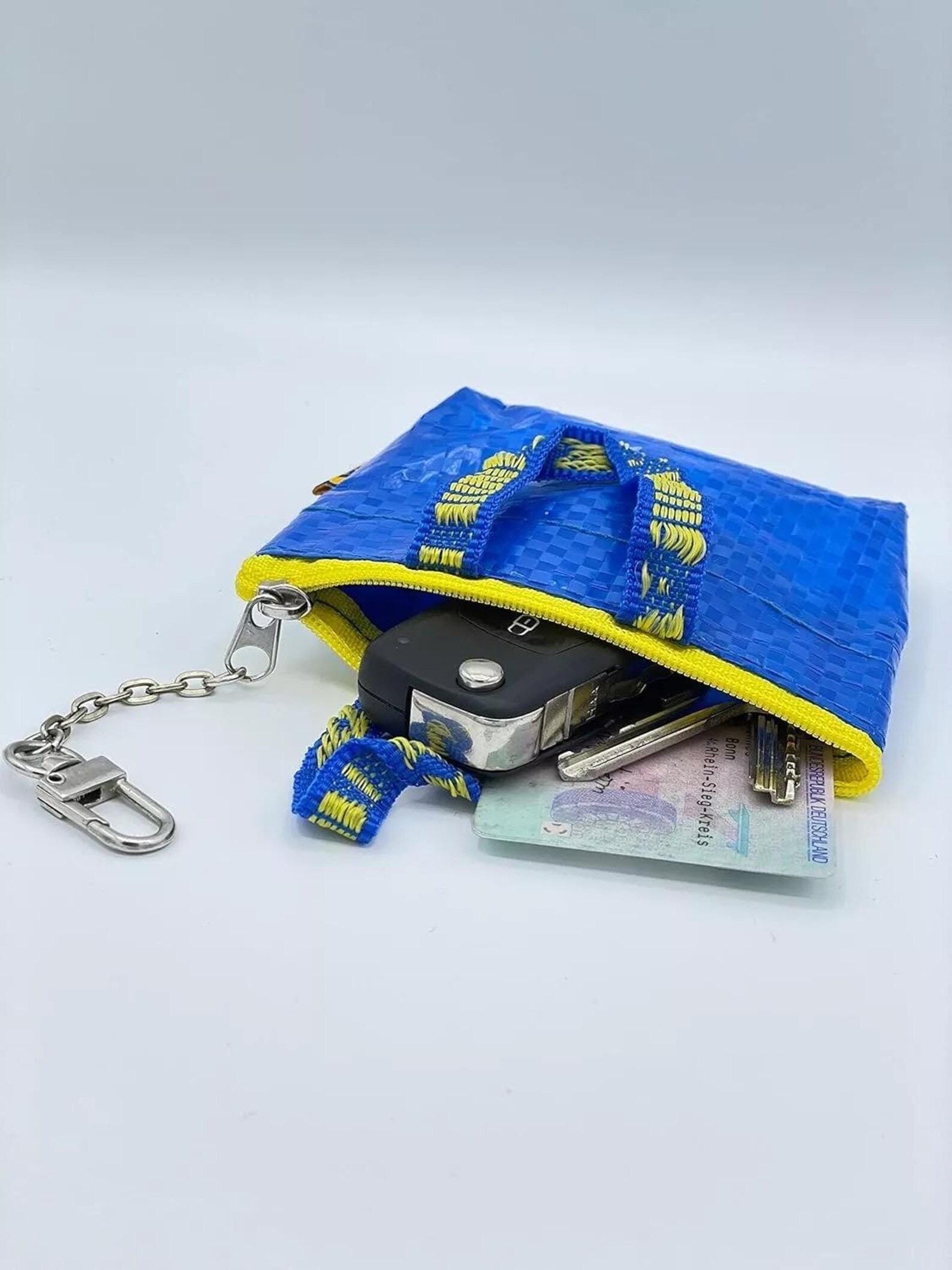 IKEA Bag Keychain Official KNÖLIG Shopping Bag Keyring Real Ikea Blue ...