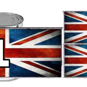 Union Jack Tin Can Labels for Table Decoration Street Party Labels Set ...