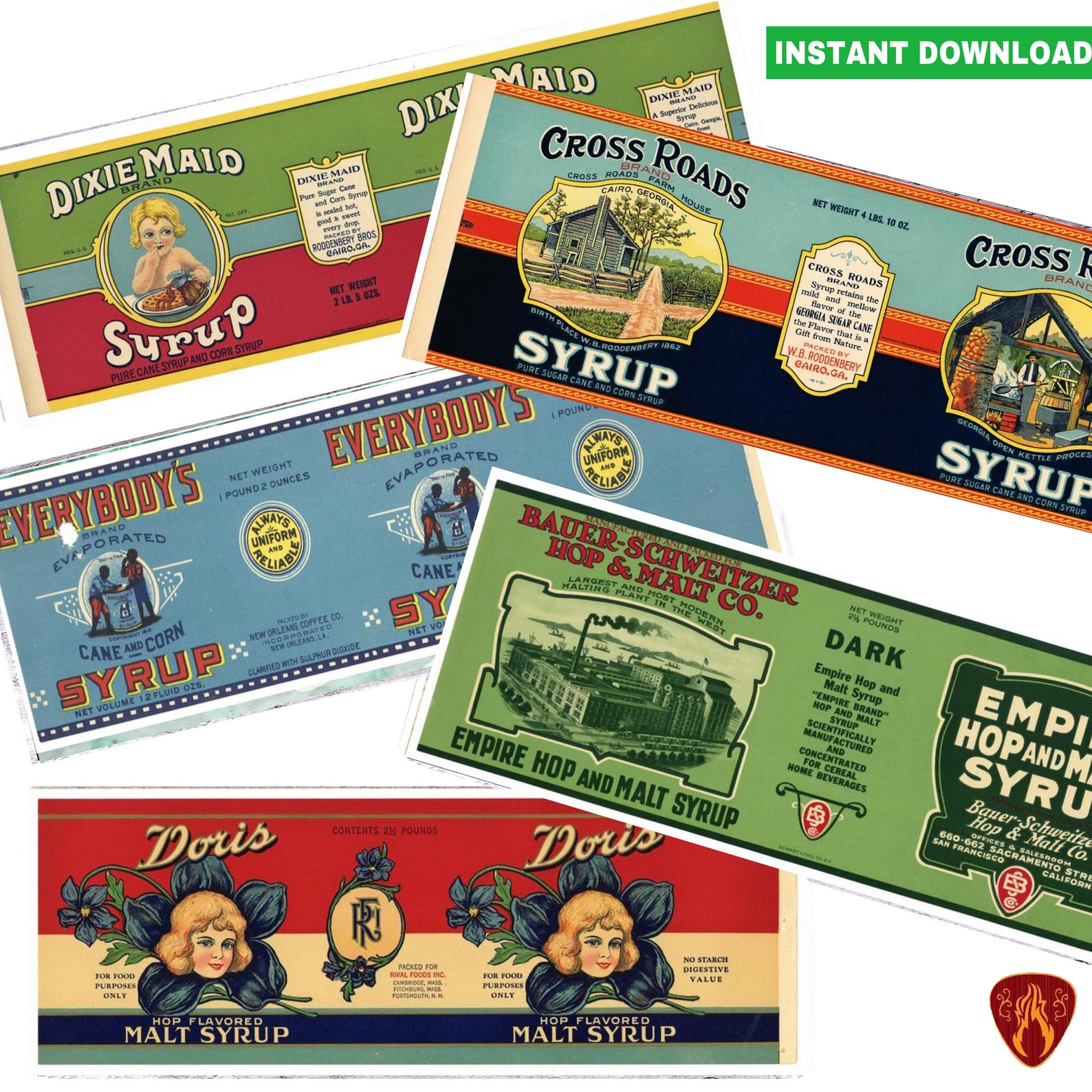 Vintage Syrup Tin Can Label Tin Cans Retro Syrup Prints - Etsy UK