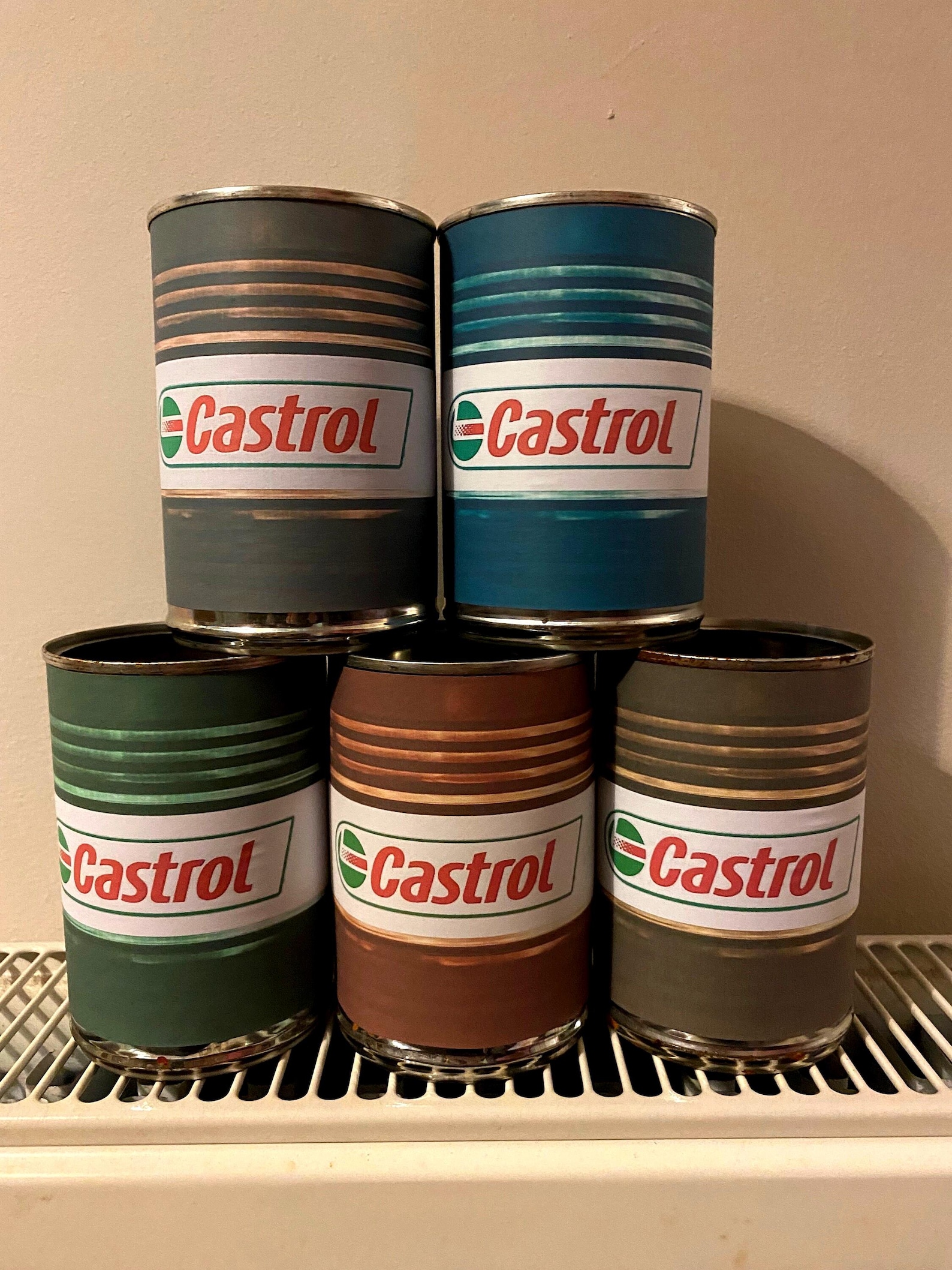 Castrol Motor Oil Can Labels Digital Download 5 Oil Can Labels Instant ...