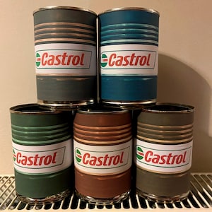 Castrol Motor Oil Can Labels Digital Download 5 Oil Can Labels Instant ...