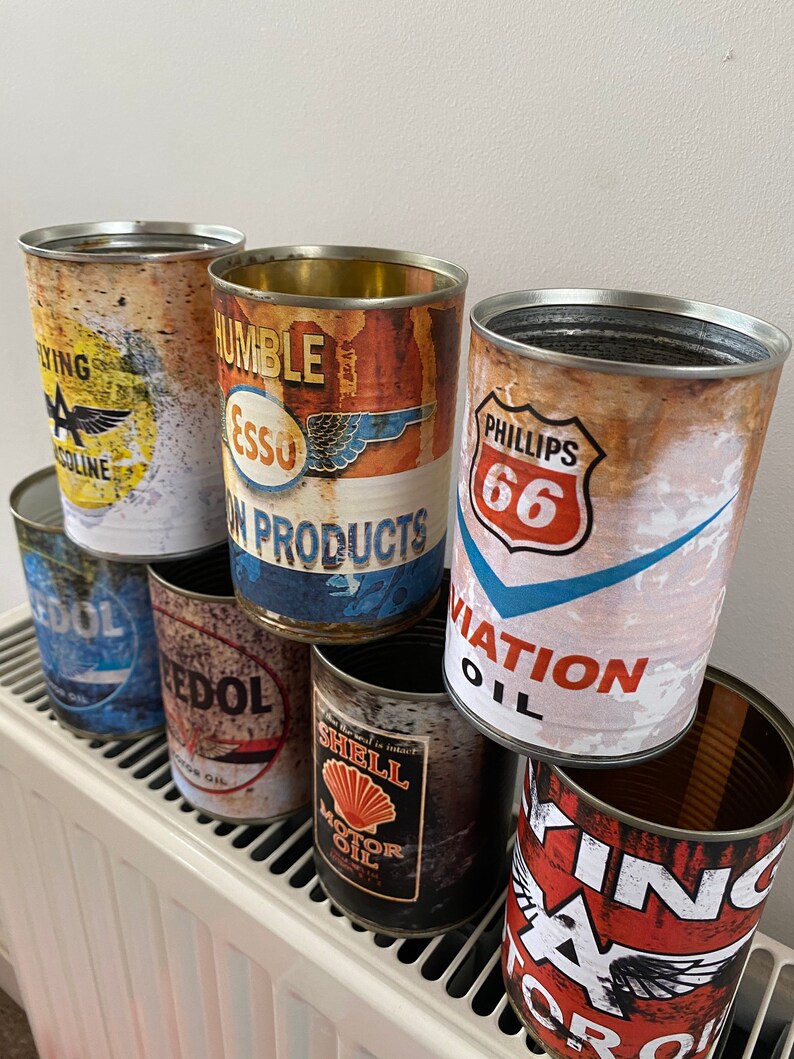 Vintage Aviation Oil Labels for Tin Cans Set of 5 Printable - Etsy
