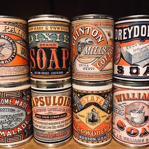 Vintage Country Tin Can Labels Set of 5 Printable Digital Retro Food ...