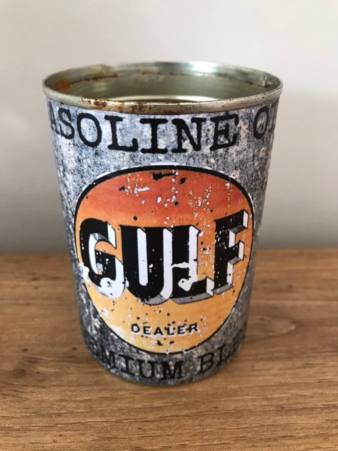 Vintage motor oil cans Rustic Petrol Tin Can Replica Rusty | Etsy