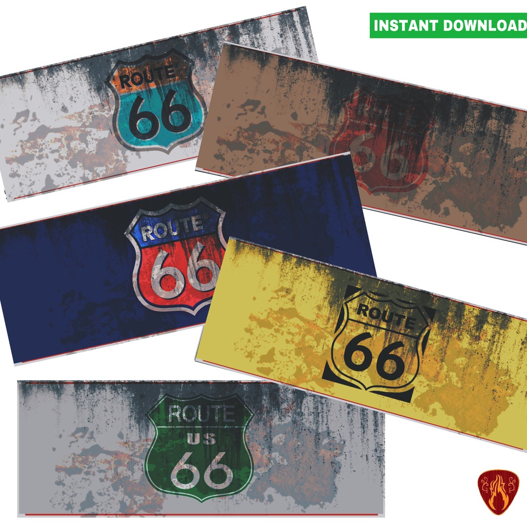 Route 66 Oil Can Labels for Tin Cans Set of 5 Printable Digital Prints ...