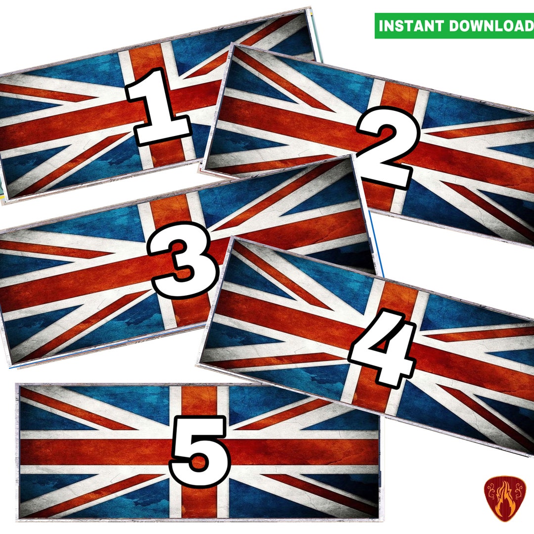 Union Jack Tin Can Labels for Table Decoration Street Party Labels Set ...