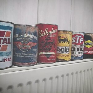 Printable Motor Oil Can Labels Set of 5 Instant Download Tin Can Label ...